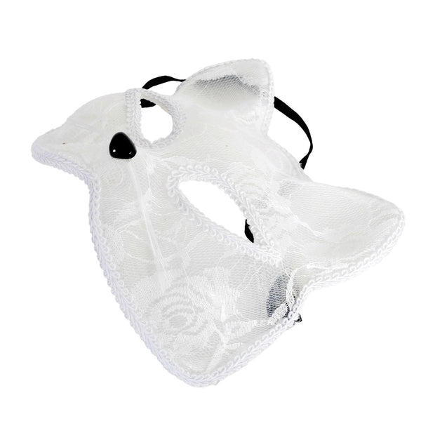 White Cat Lace Mask – The Party Inventory