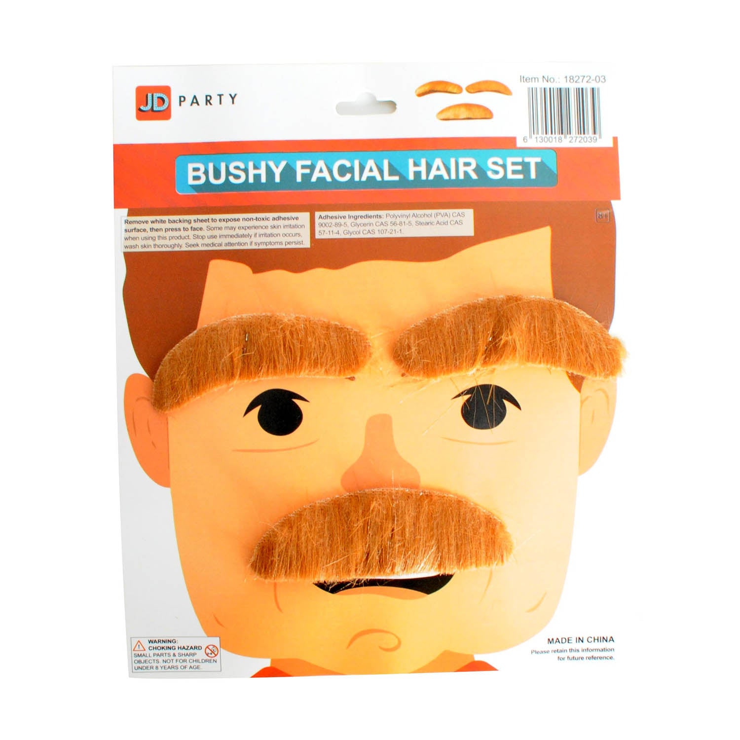 Brown Furry Eyebrows and Moustache Set – The Party Inventory