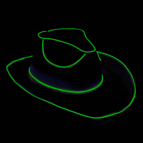 Green Metallic Cowboy Hat (Light Up) – The Party Inventory